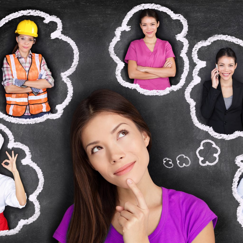 Career choice options student thinking of future job choosing college ... Career choice options student thinking of future job choosing college ...